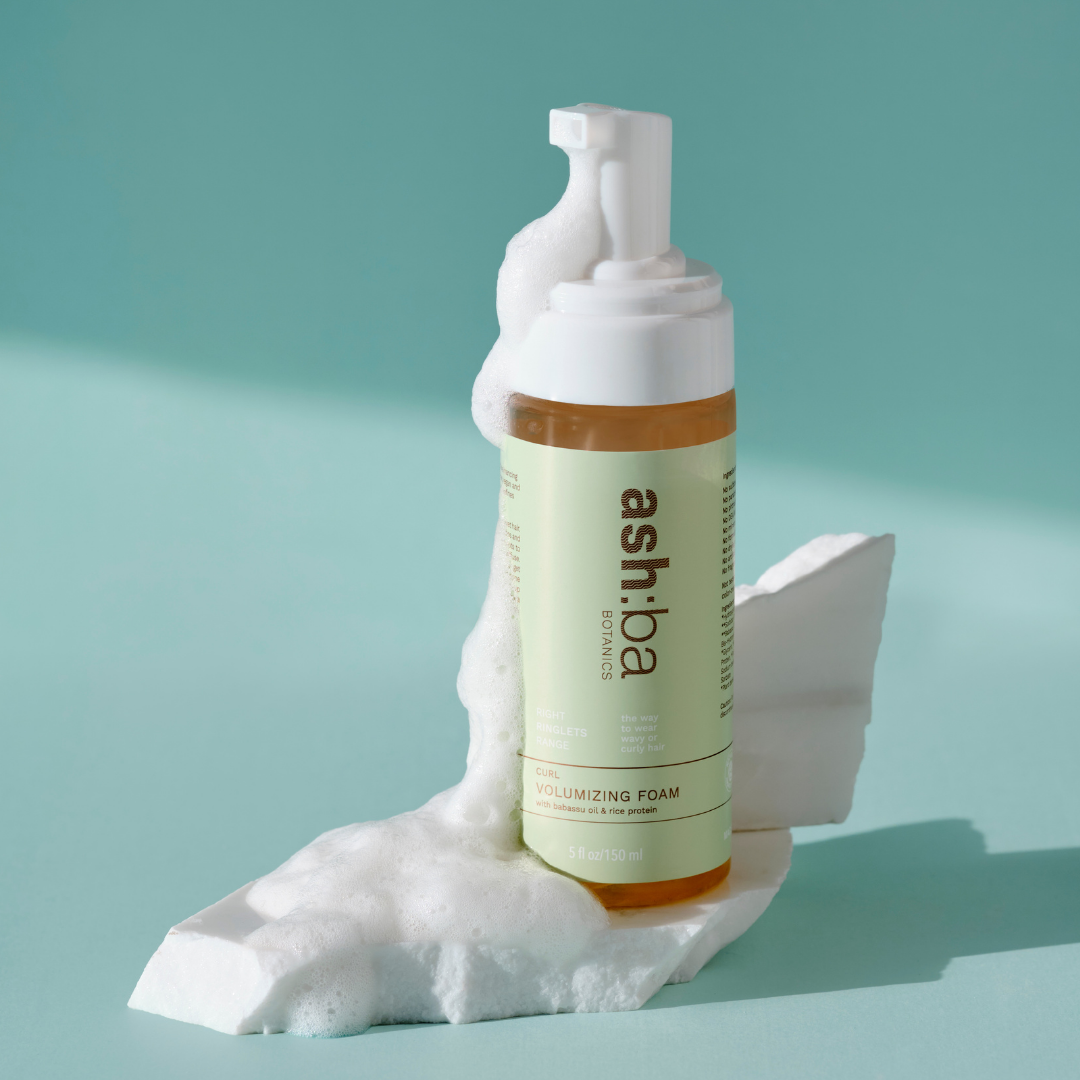 Curl Volumizing Foam For Styling Curly Hair | Ashba Botanics | Ashba ...